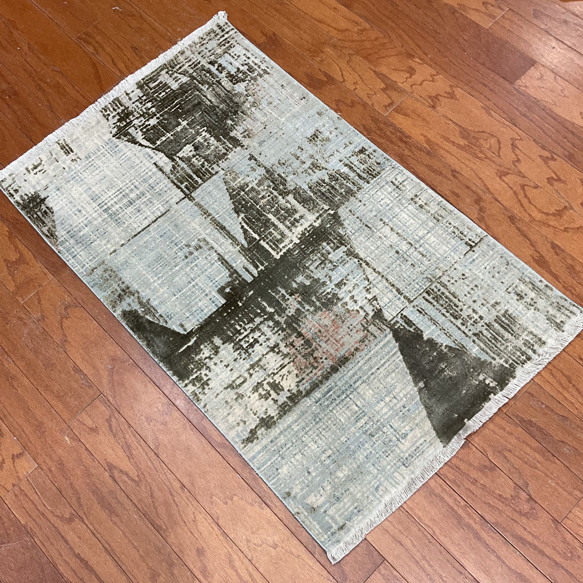 17 Stories Turkish Modern Erased Design Wool & Silk Rug | Wayfair