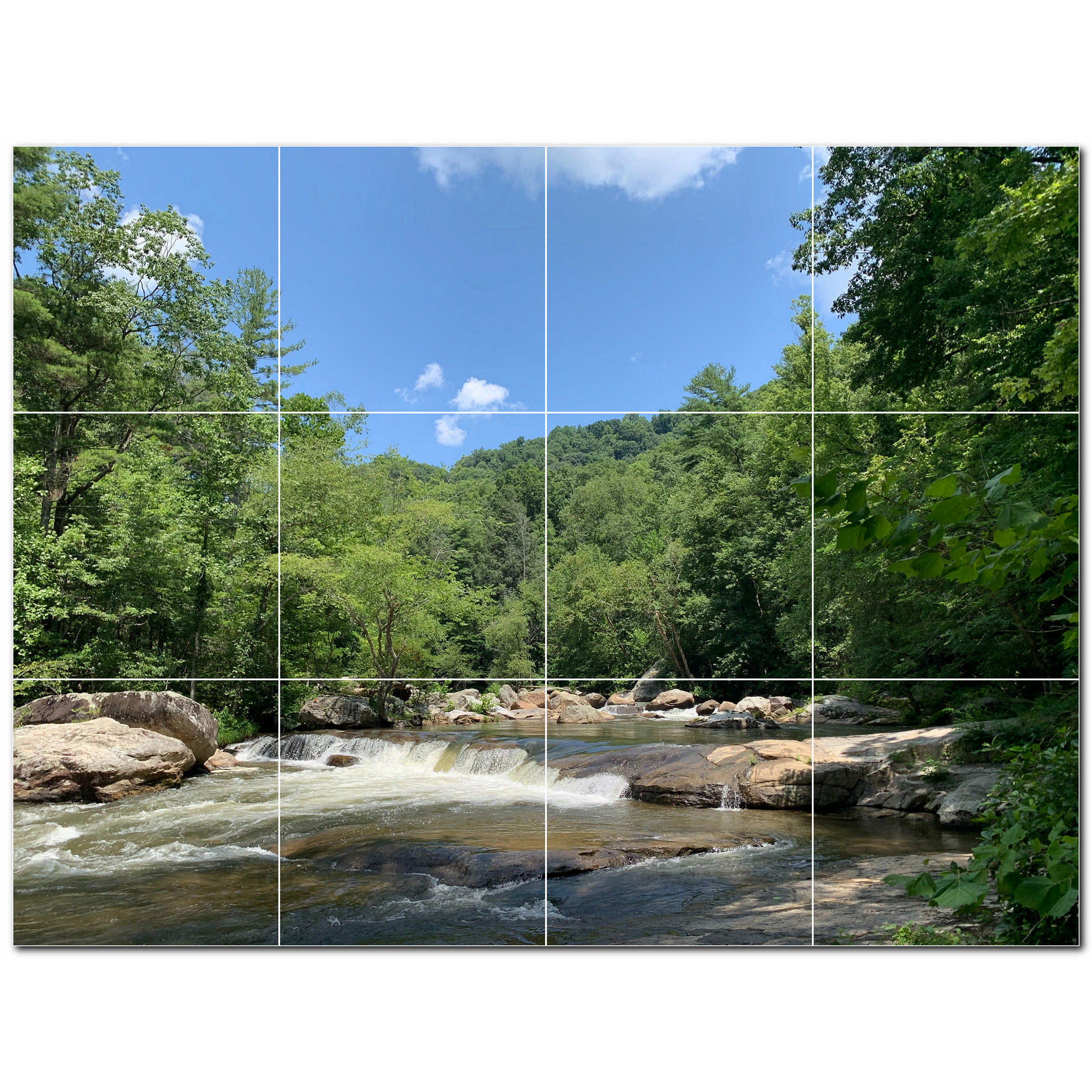 Picture-Tiles.com 48" x 36" Ceramic River Photo Decorative Mural Tile ...