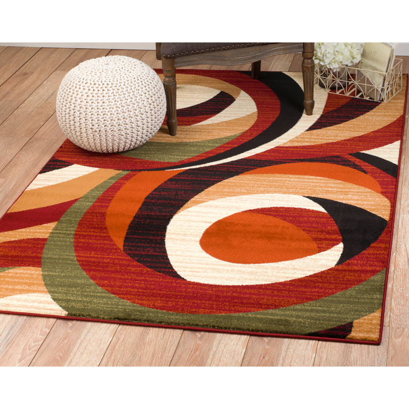 Orren Ellis Gaeta Abstract Multi-colored Area Rug & Reviews | Wayfair