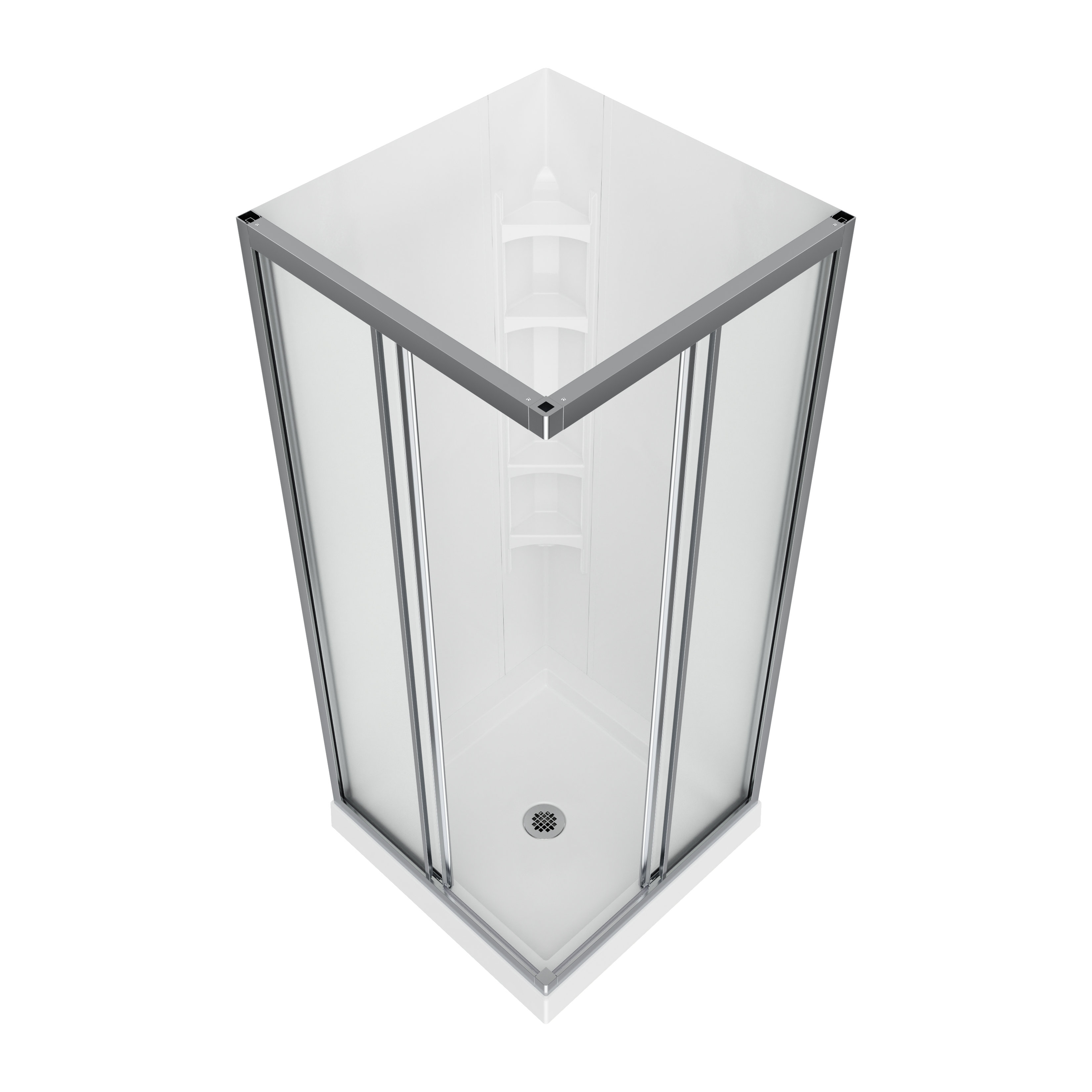 Maax Inc 32 Mediterranean III 32 x 32 Polystyrene Center Drain Shower ...