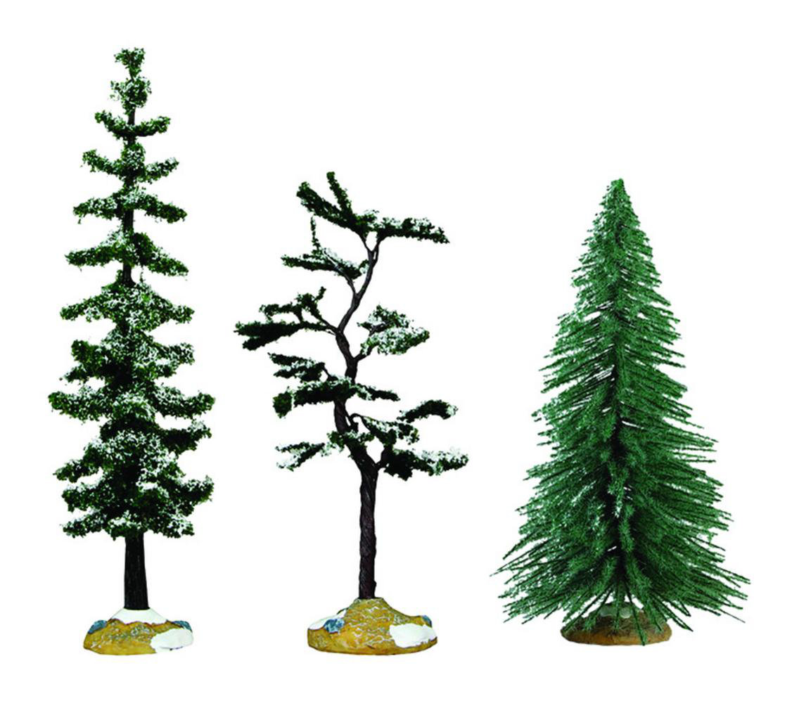 The Holiday Aisle® Christmas Village Tree Evergreen Plastic/Metal ...