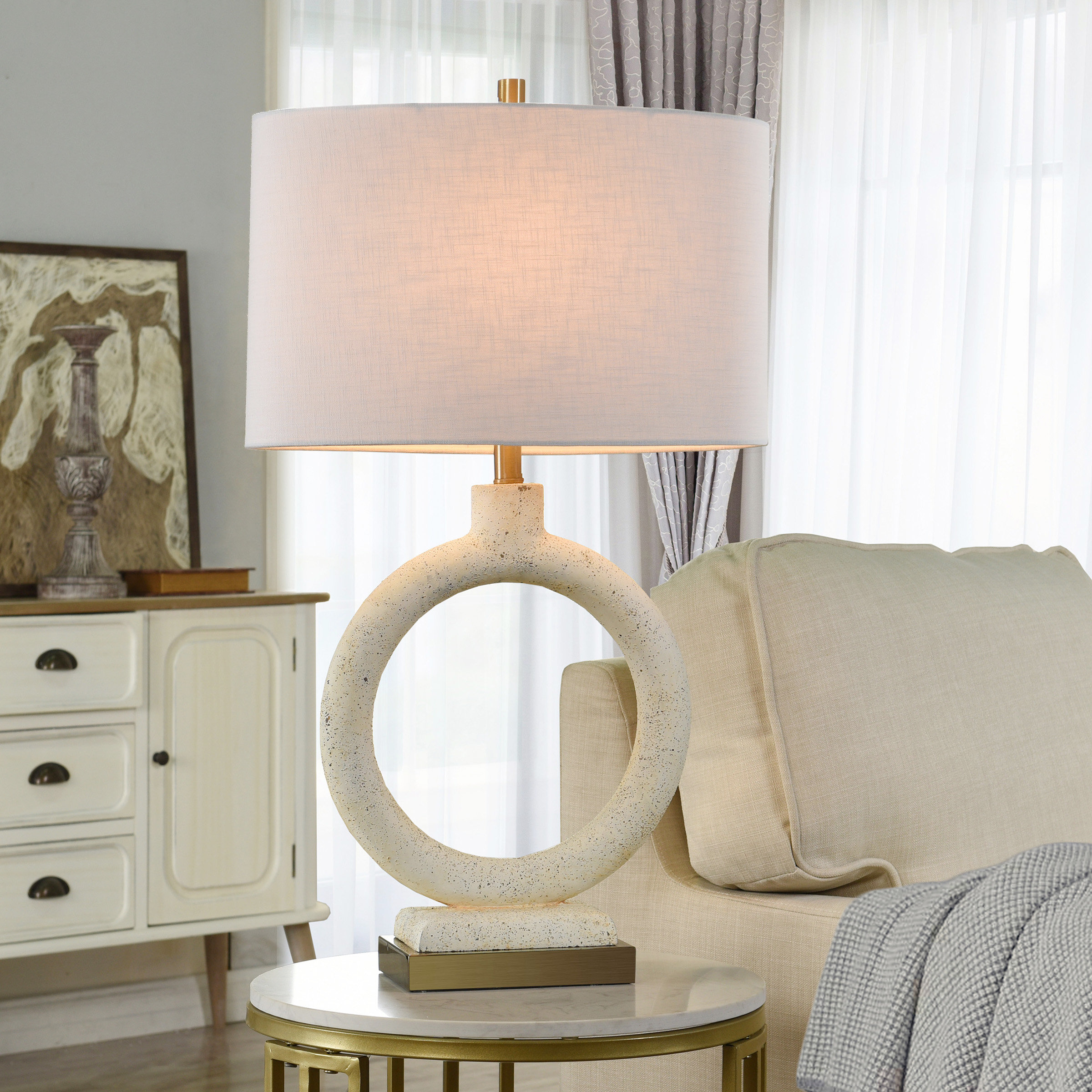 Brayden Studio® Chamroeun Cement Table Lamp | Wayfair