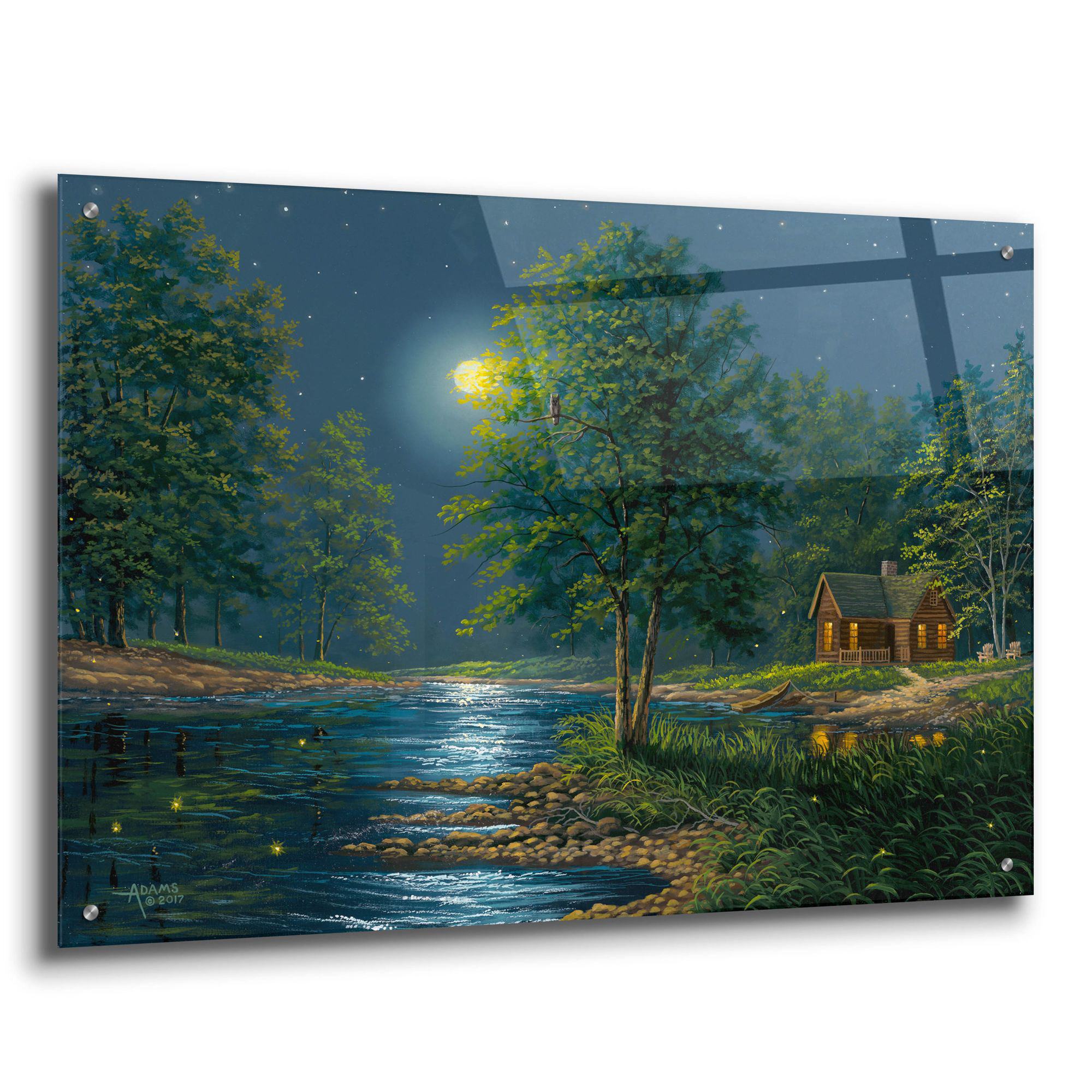 Wildon Home® 'Embraced By Moonlight' By Gary Adams, Acrylic Glass Wall ...