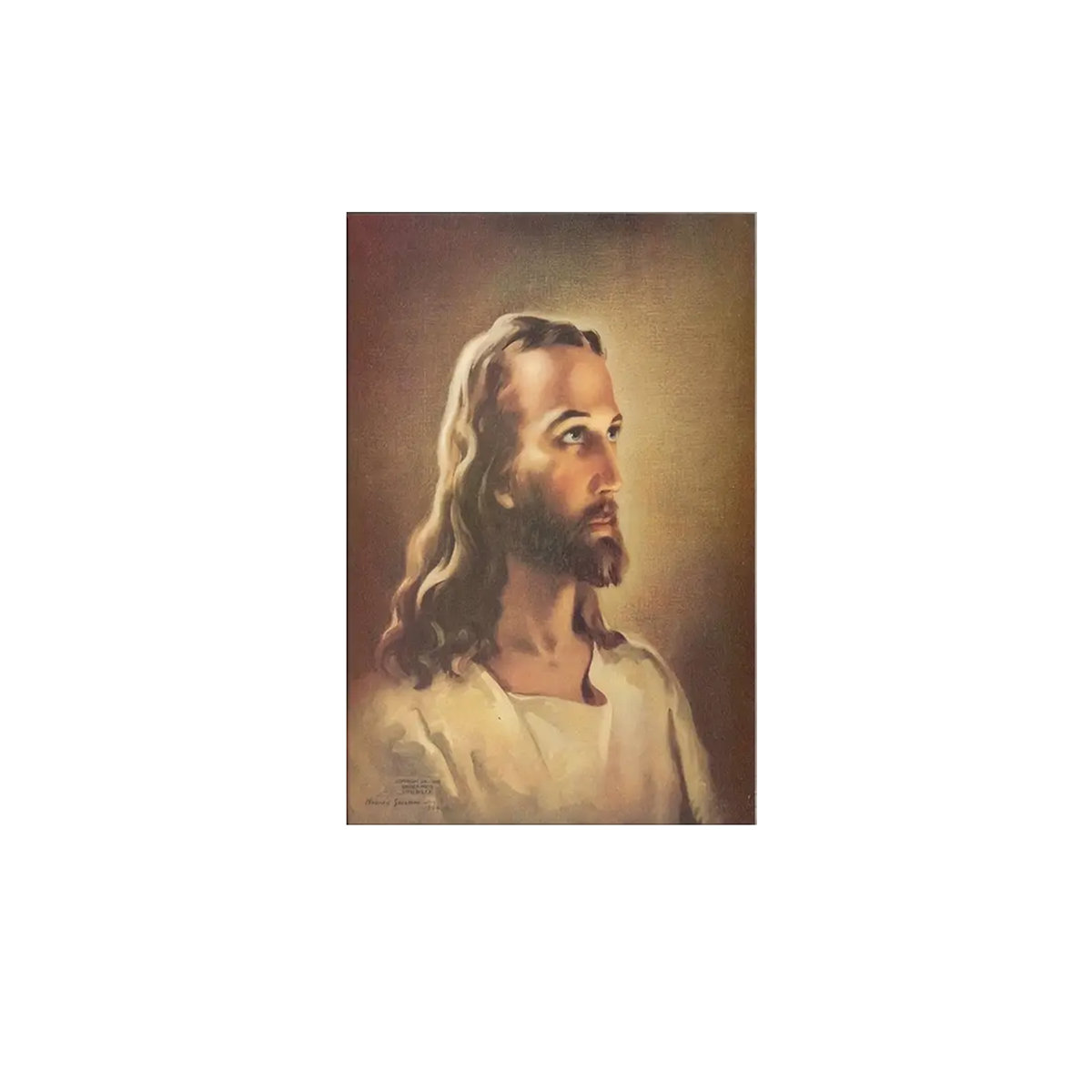 Charlton Home® 1Pc Elegant Christ Jesus Canvas Art Poster With Wooden ...