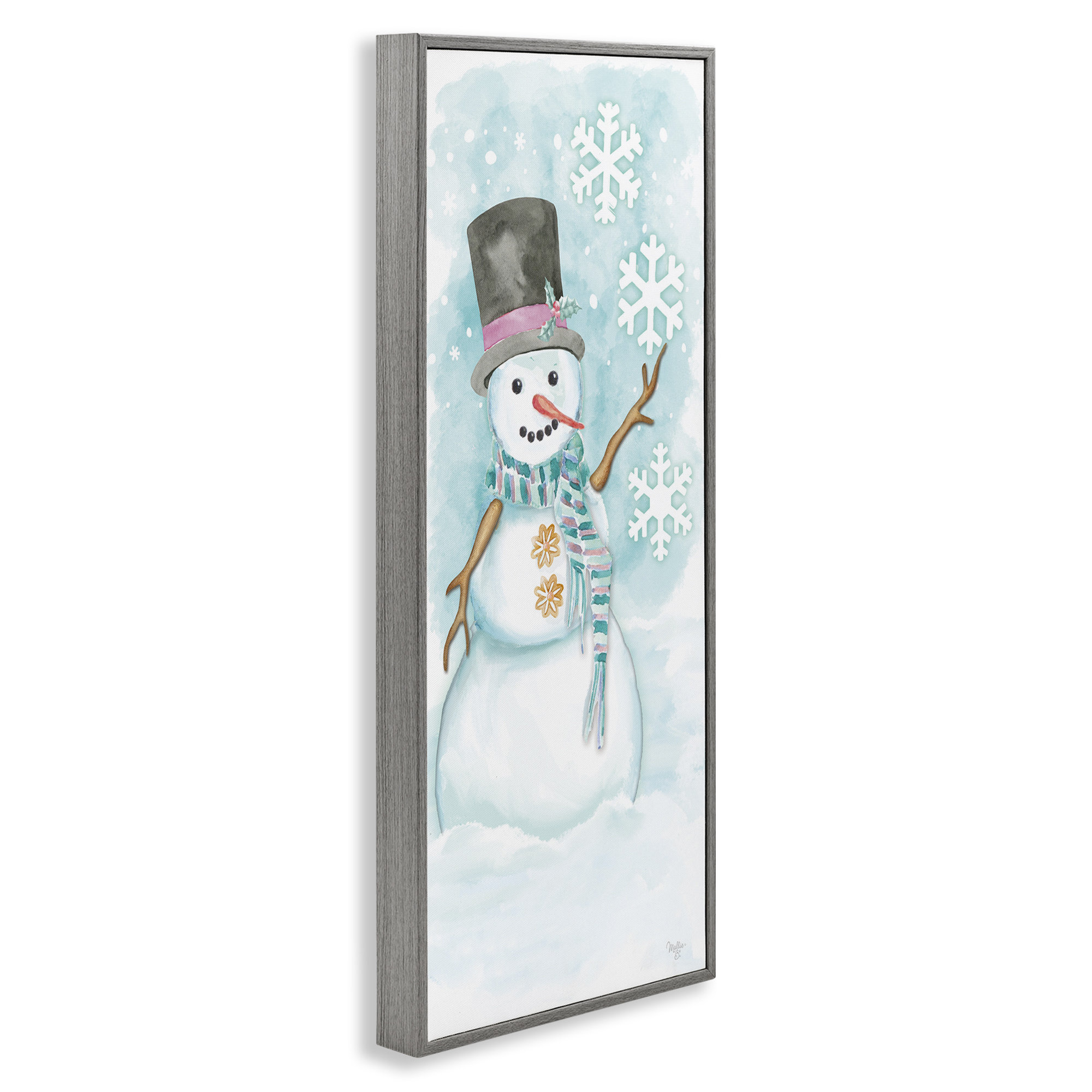 Ophelia & Co. Waving Snowman Greeting Framed Giclee Art by Mollie B ...