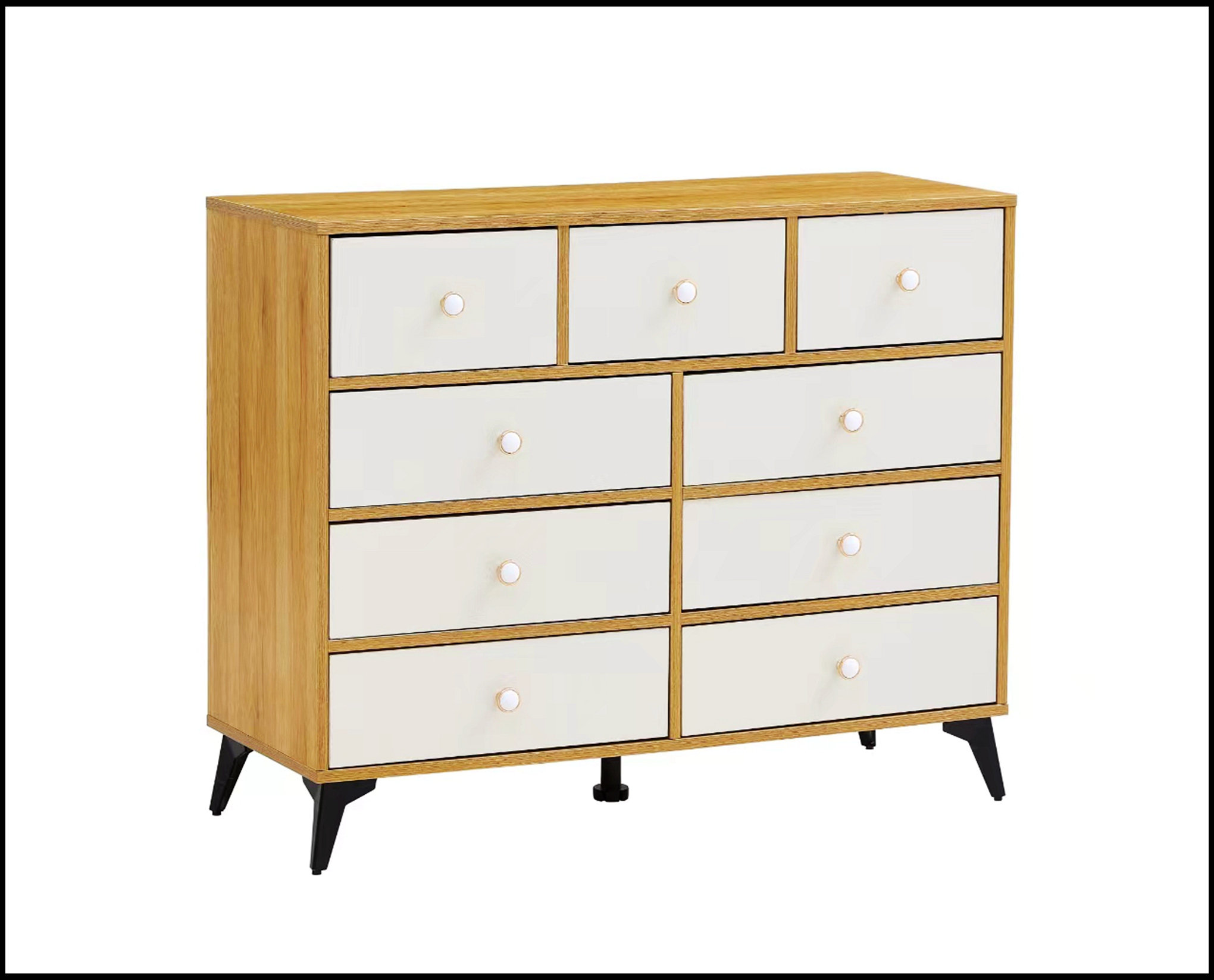 George Oliver WOOD MDF BOARDS, 9 Drawers Dresser CABINET LOOKS VERY ...