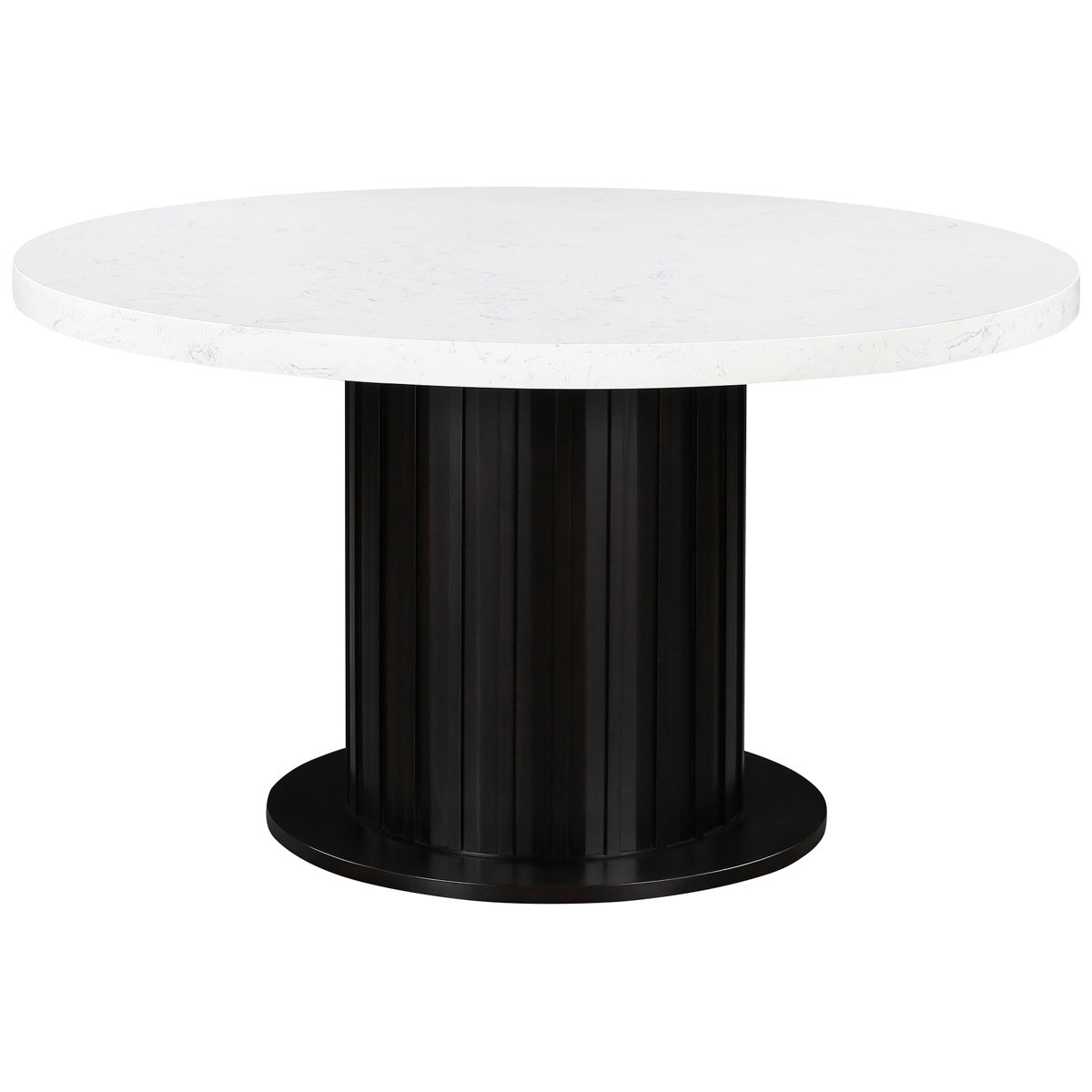 Ivy Bronx Rustic Round Top Dining Table, Pedestal Base, Dimensions ...