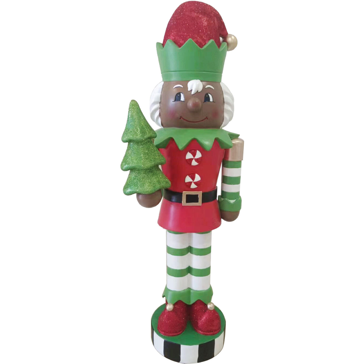 Fraser Hill Farm 36-inch African American Elf Nutcracker Figurine ...