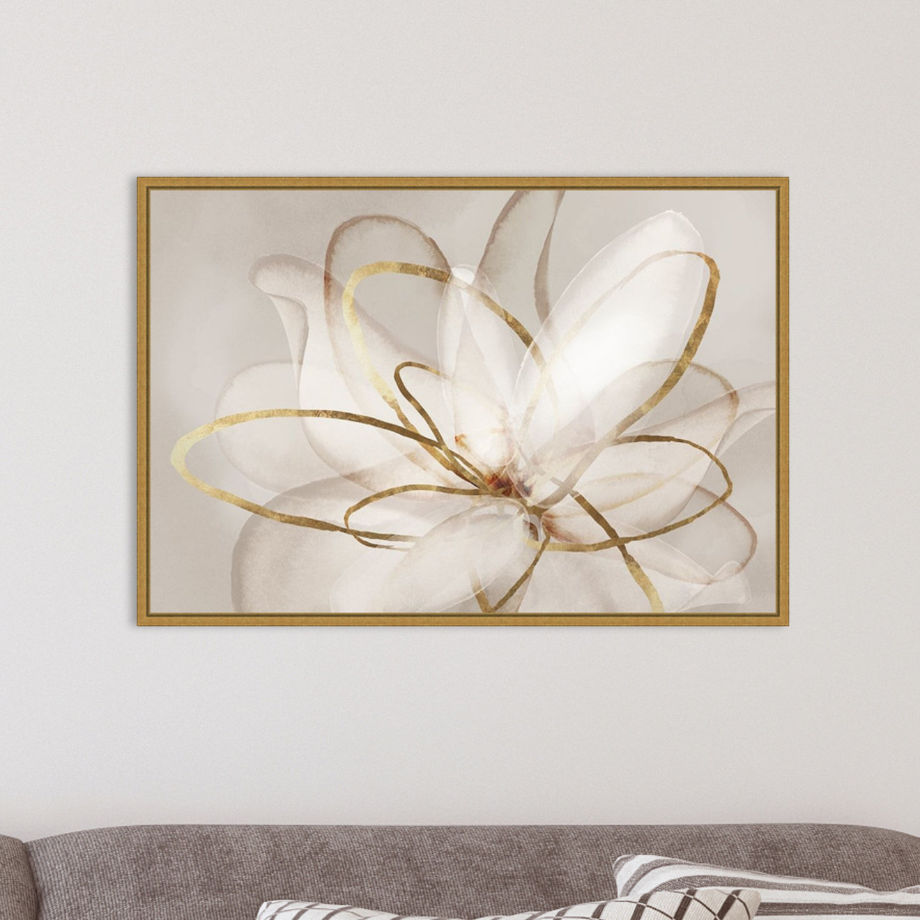Mercer41 Transparent Beauty III (Floral) by Eva Watts - Floater Frame Painting Print on Canvas ...