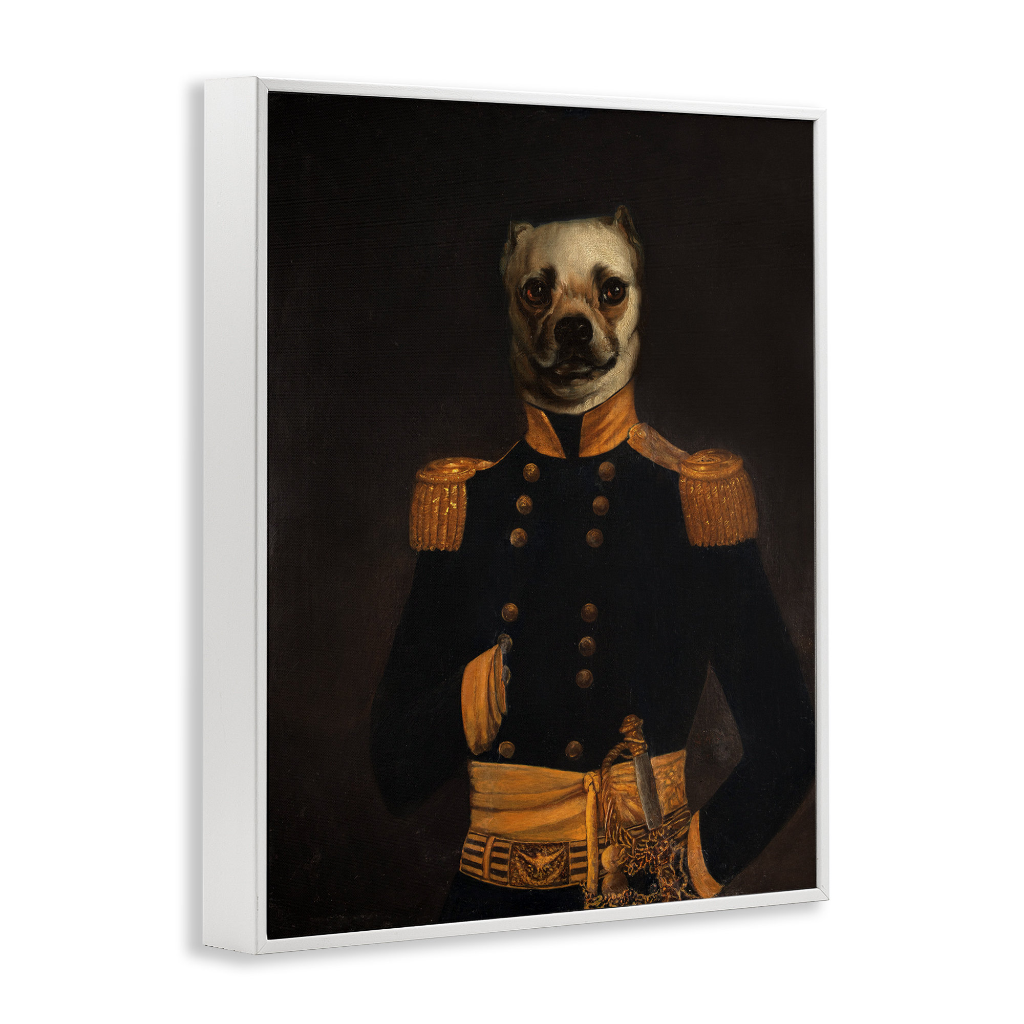 Stupell Industries Colonial Military Dog Framed Giclee Art by CAD ...