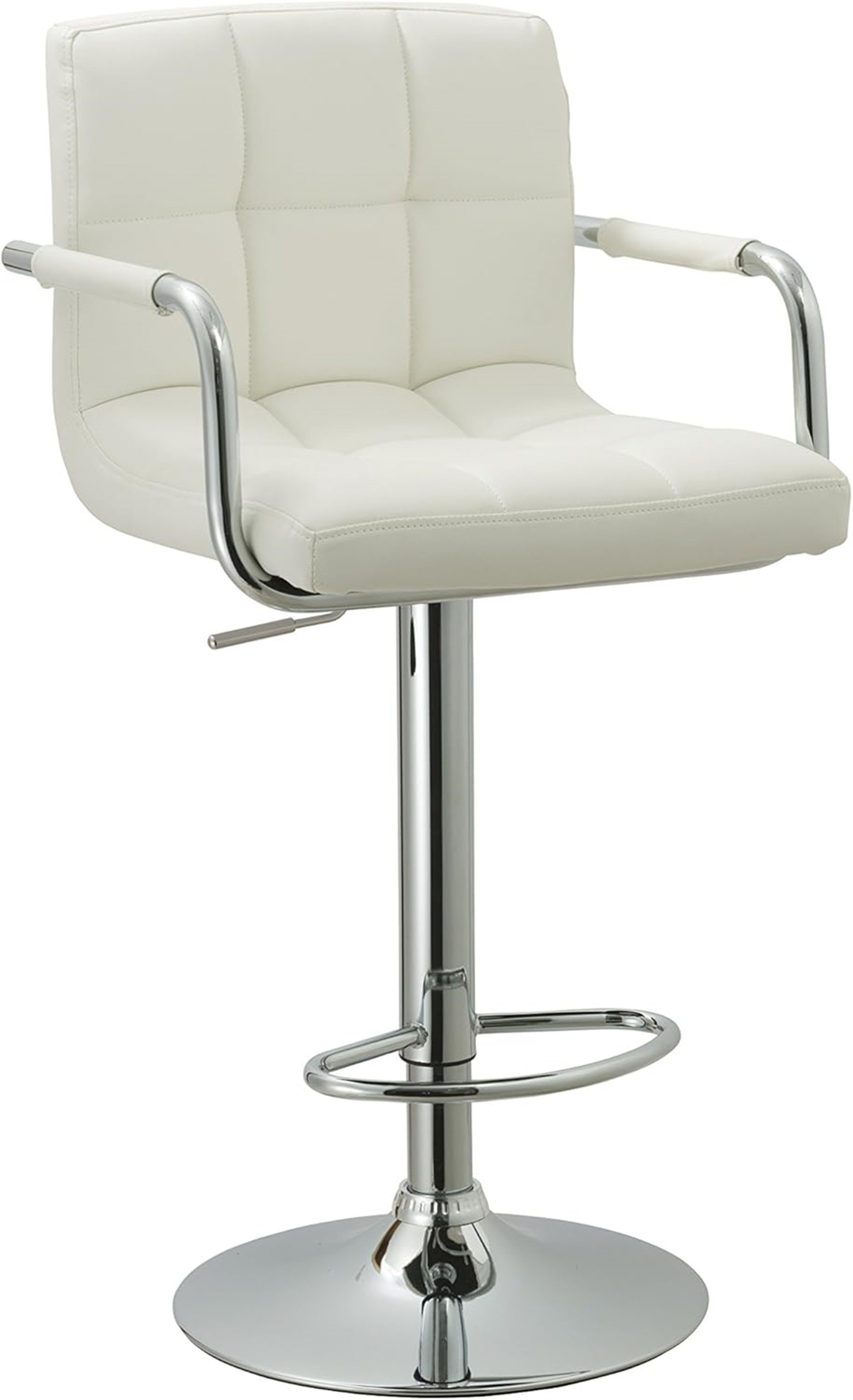 Wrought Studio™ Contemporary Adjustable Swivel Arm Bar Stool With ...