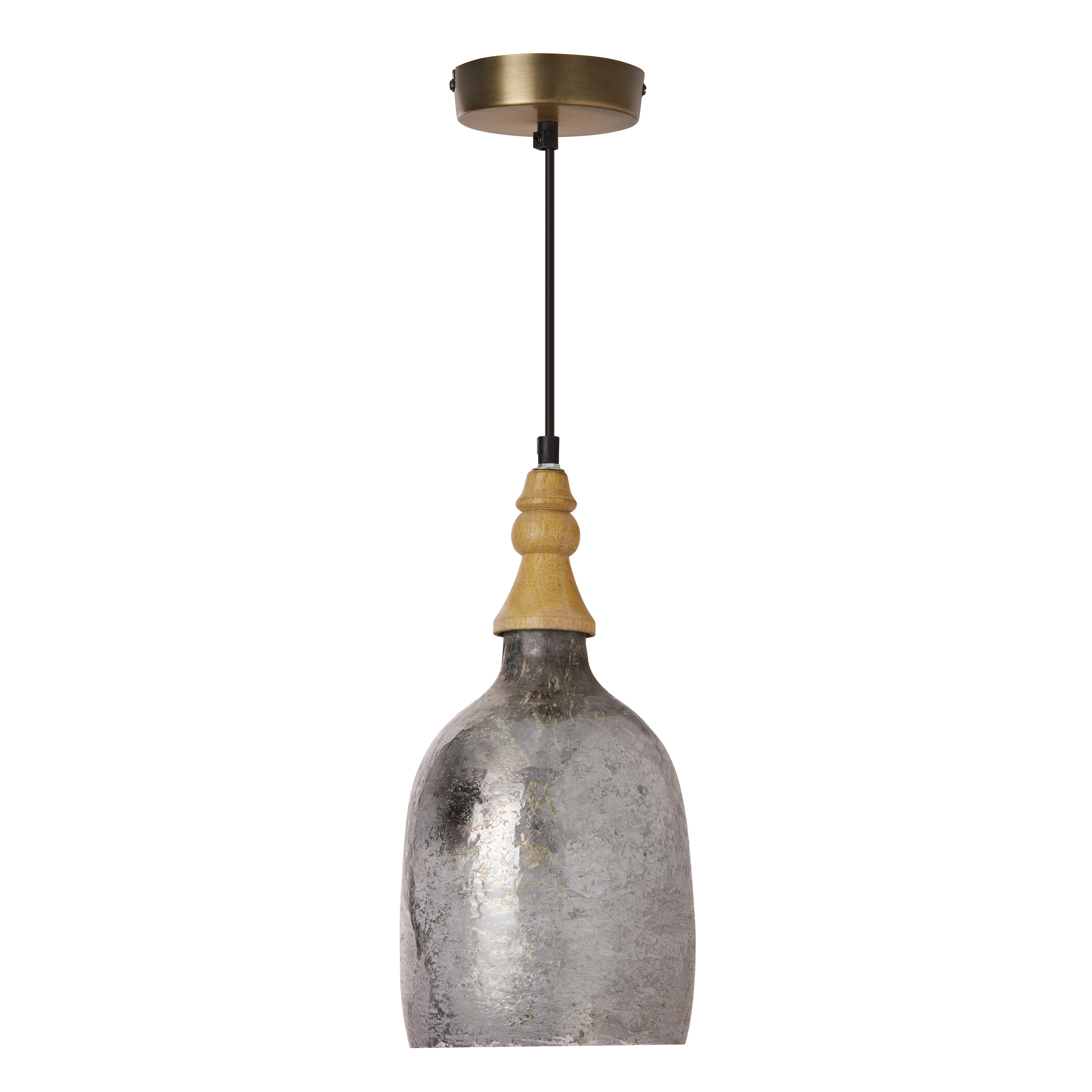 Lark Manor 7"W Bayarmaa Textured Glass Bell-Shaped Pendant Lamp ...