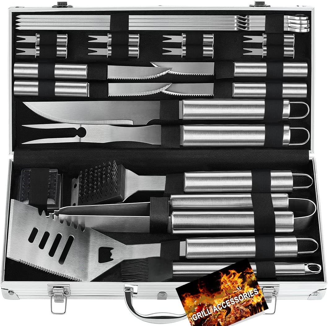 YardStash 24 Piece Stainless Steel Grilling Tool Set | Wayfair