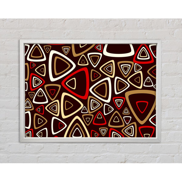 Bright Star Triangle Infusion Red - Single Picture Frame Print on ...