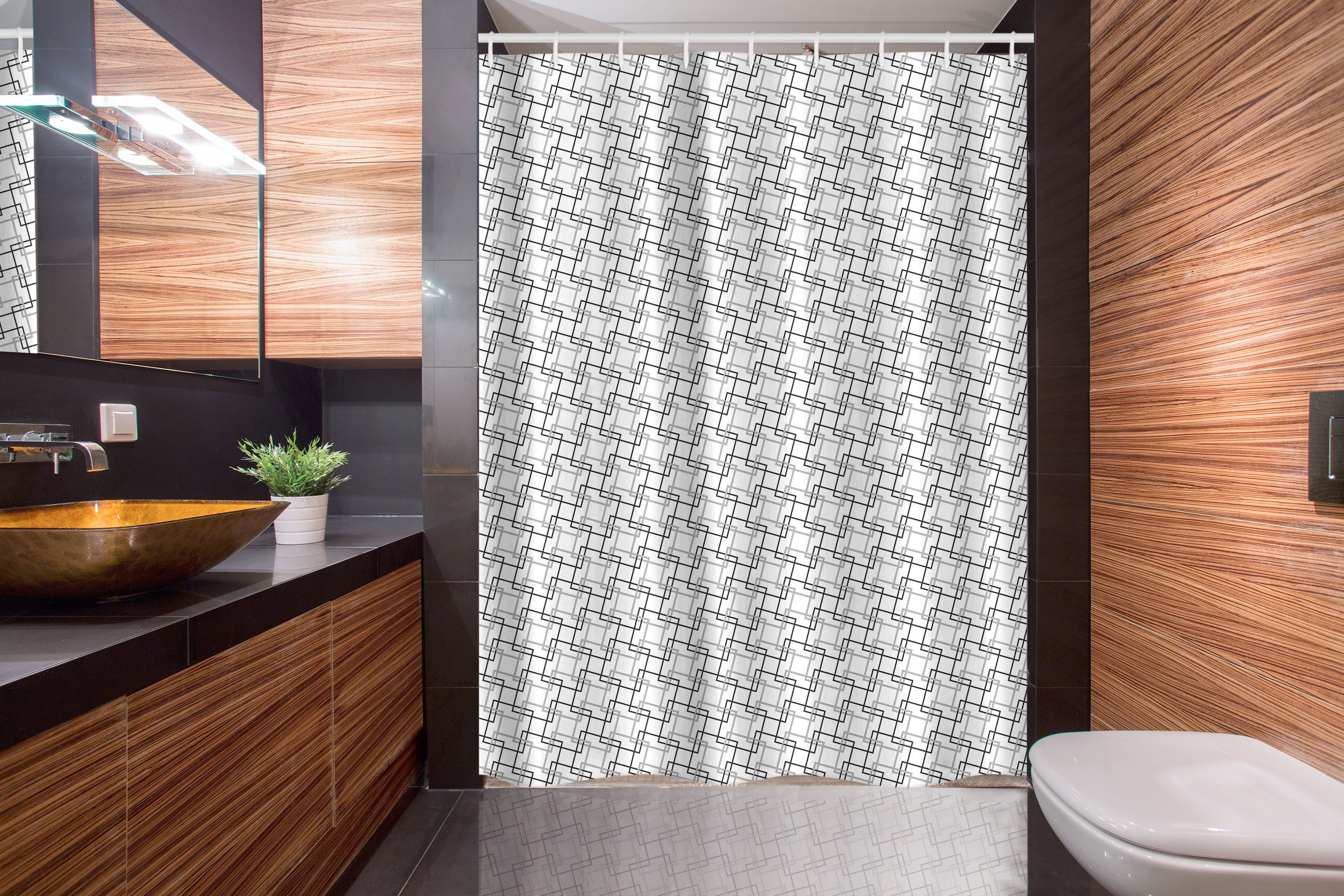 Ambesonne Shower Curtain with Hooks Included | Wayfair