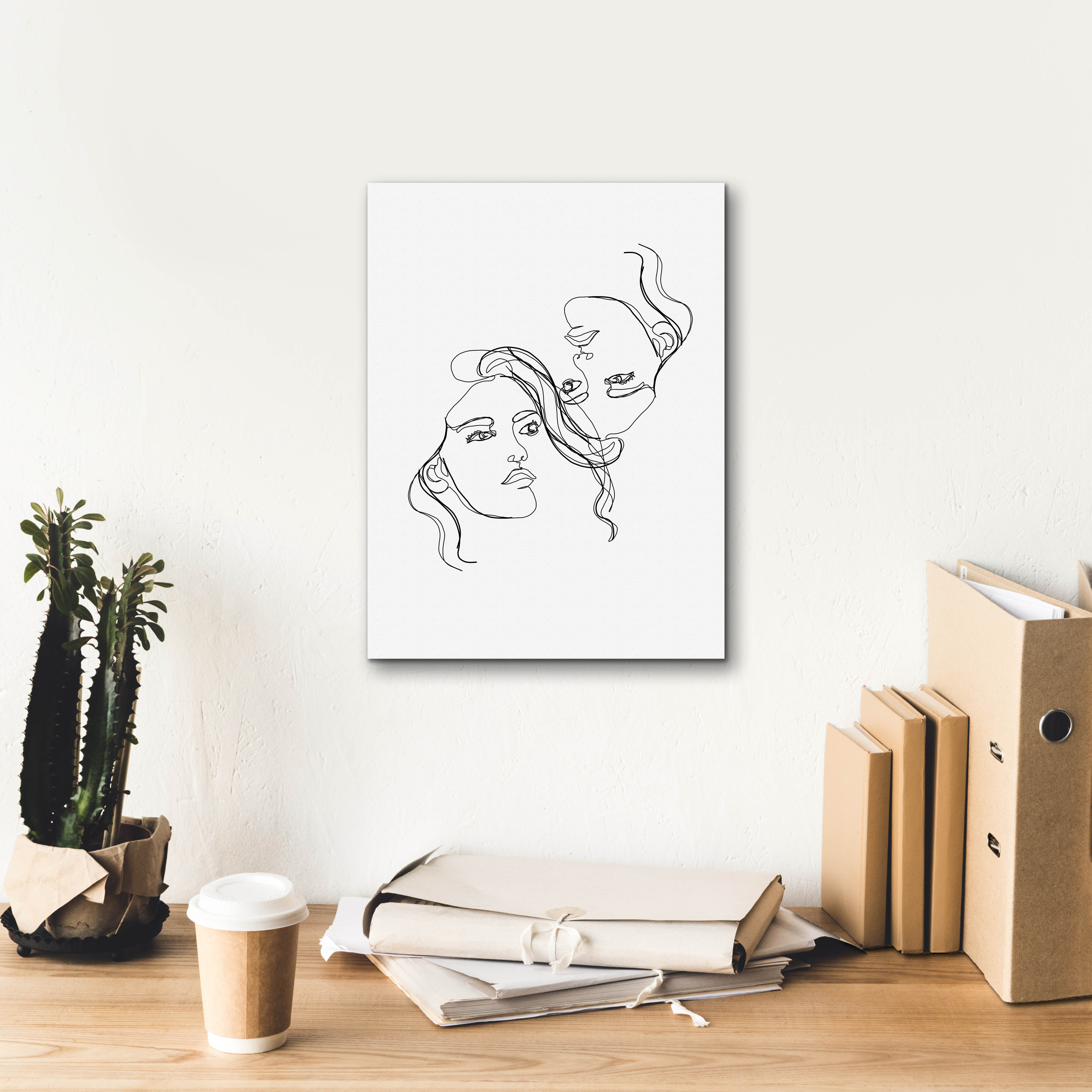 Ebern Designs 'Linear Gemini Women Portrait' by Sabrina Balbuena ...