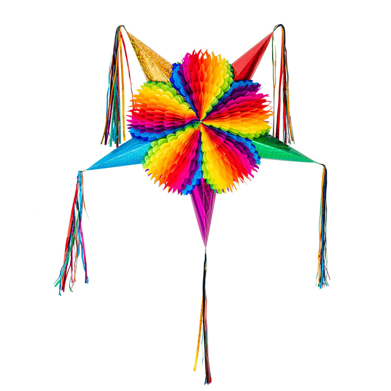 Stack man Mexican Star Pinata Festive Rainbow Colorful Pinatas Party ...
