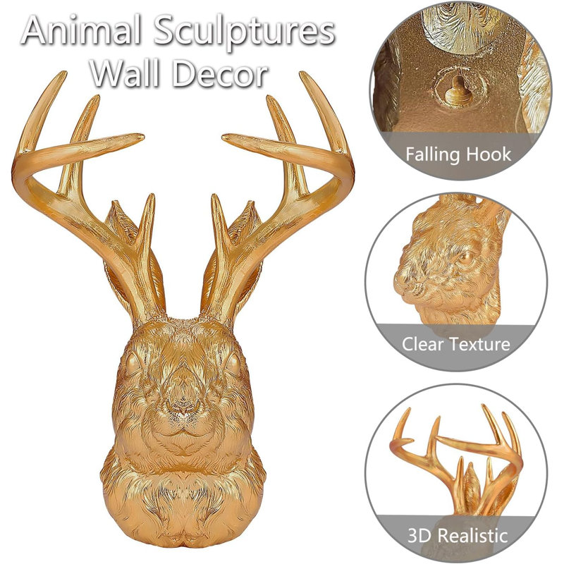 Astoria Grand Deer Head Wall Mount Decoration | Wayfair