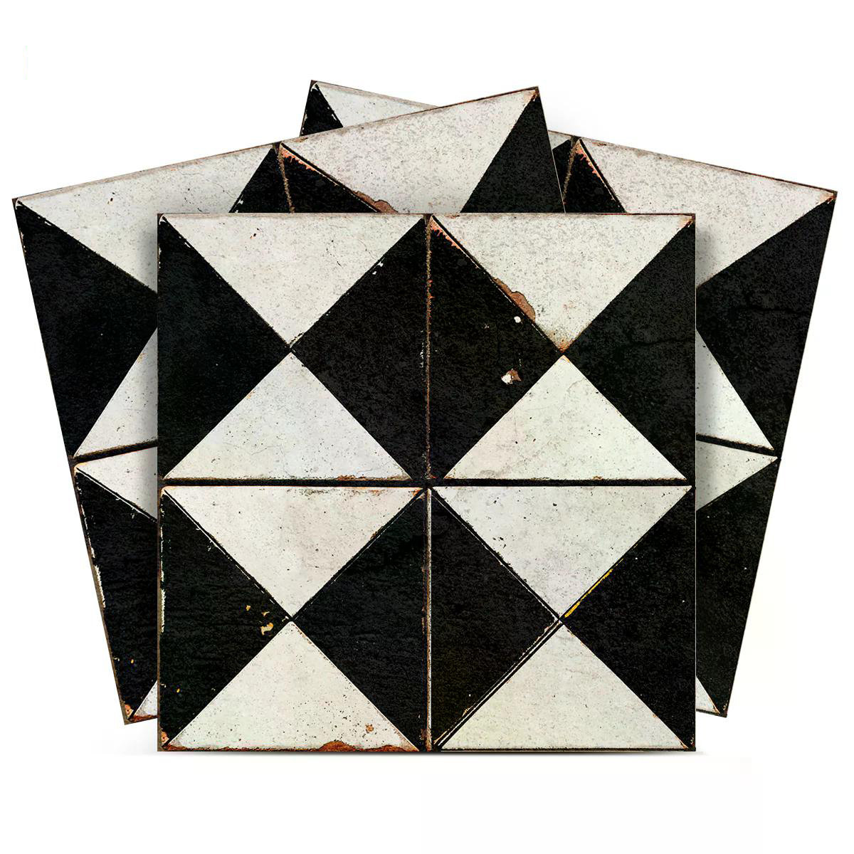 Mi Alma 4" x 4" Rhombus Rustic Vinyl Peel and Stick Mosaic Tile ...
