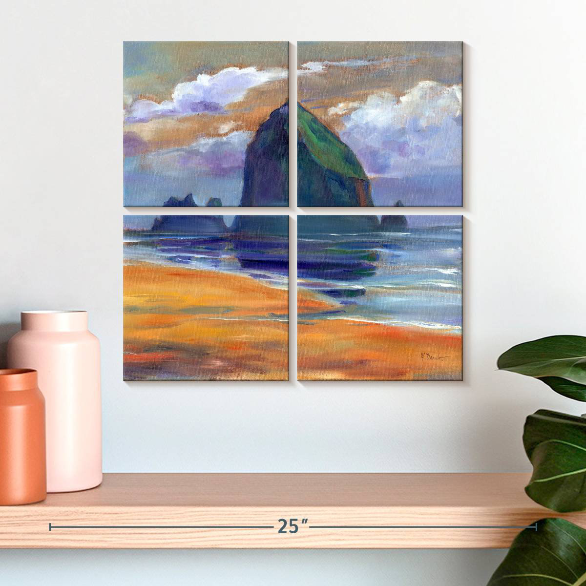 Beachcrest Home™ Gillard Haystack Rock Reflections | Wayfair