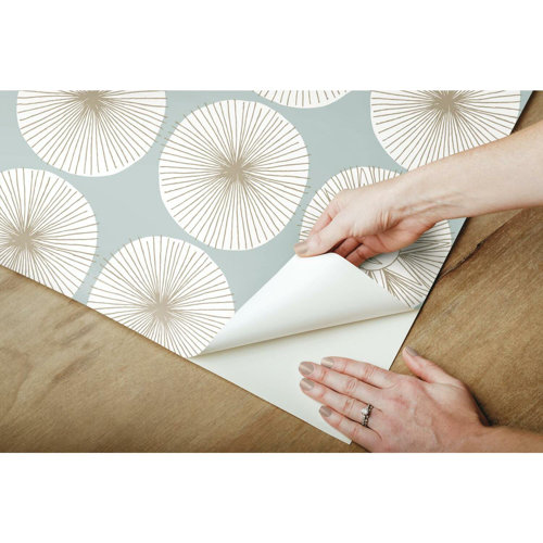 York Wallcoverings Peel & Stick Geometric Roll & Reviews | Wayfair
