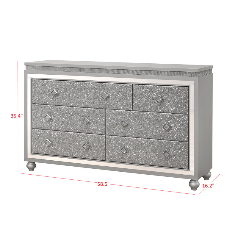 Willa Arlo™ Interiors Rethman 7 Drawer 58.5" W Double Dresser & Reviews ...
