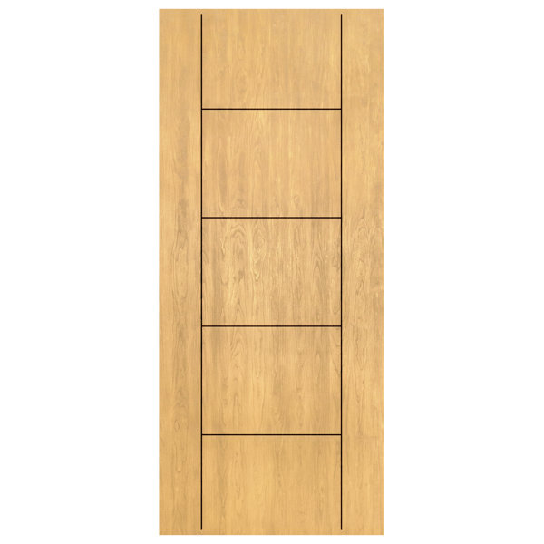 Prestige Entries Contemporary Cherry Engraved 42'' x 80'' Flush ...
