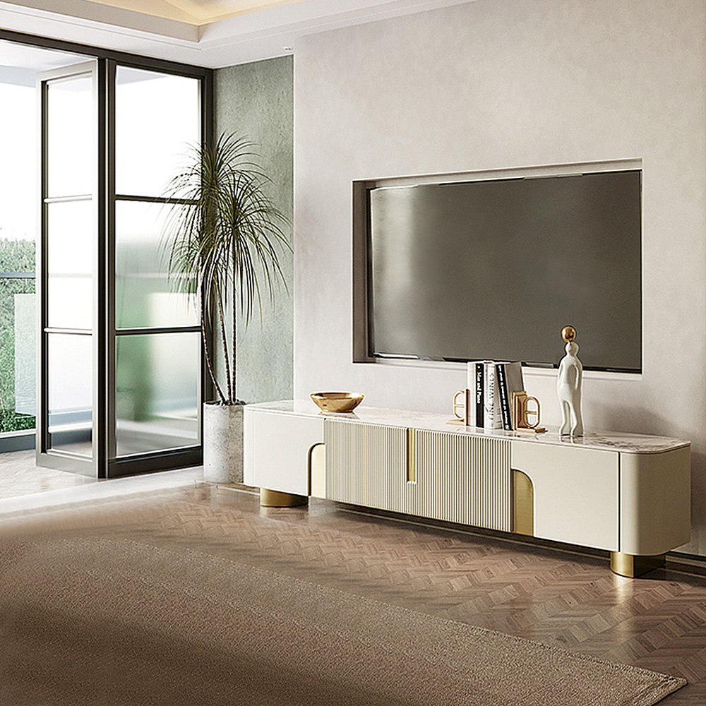 Bkoksety Modern Luxury Rock Slab TV Stand | Wayfair