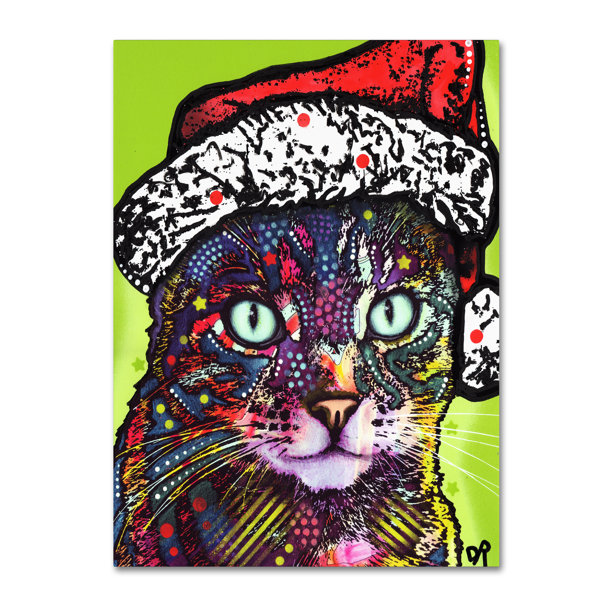 Trademark Art « watchful cat christmas edition », reproduction d ...