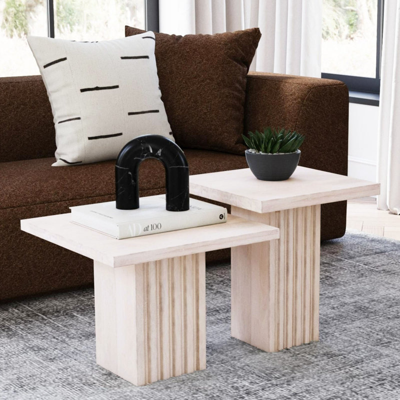 Birch Lane™ Valda Solid Wood Pedestal End Table & Reviews | Wayfair