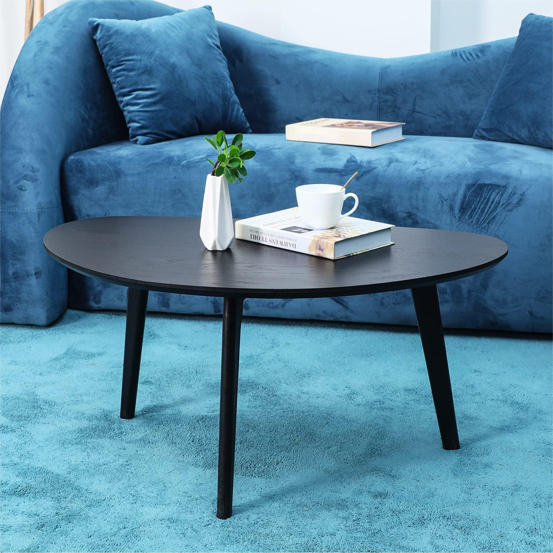 George Oliver Small Oval Coffee Table For Small Space , Simple Modern ...