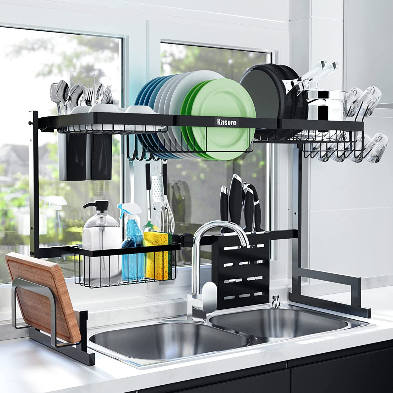 LGHM Multifunctional Stainless Steel 2 Tier Dish Rack | Wayfair