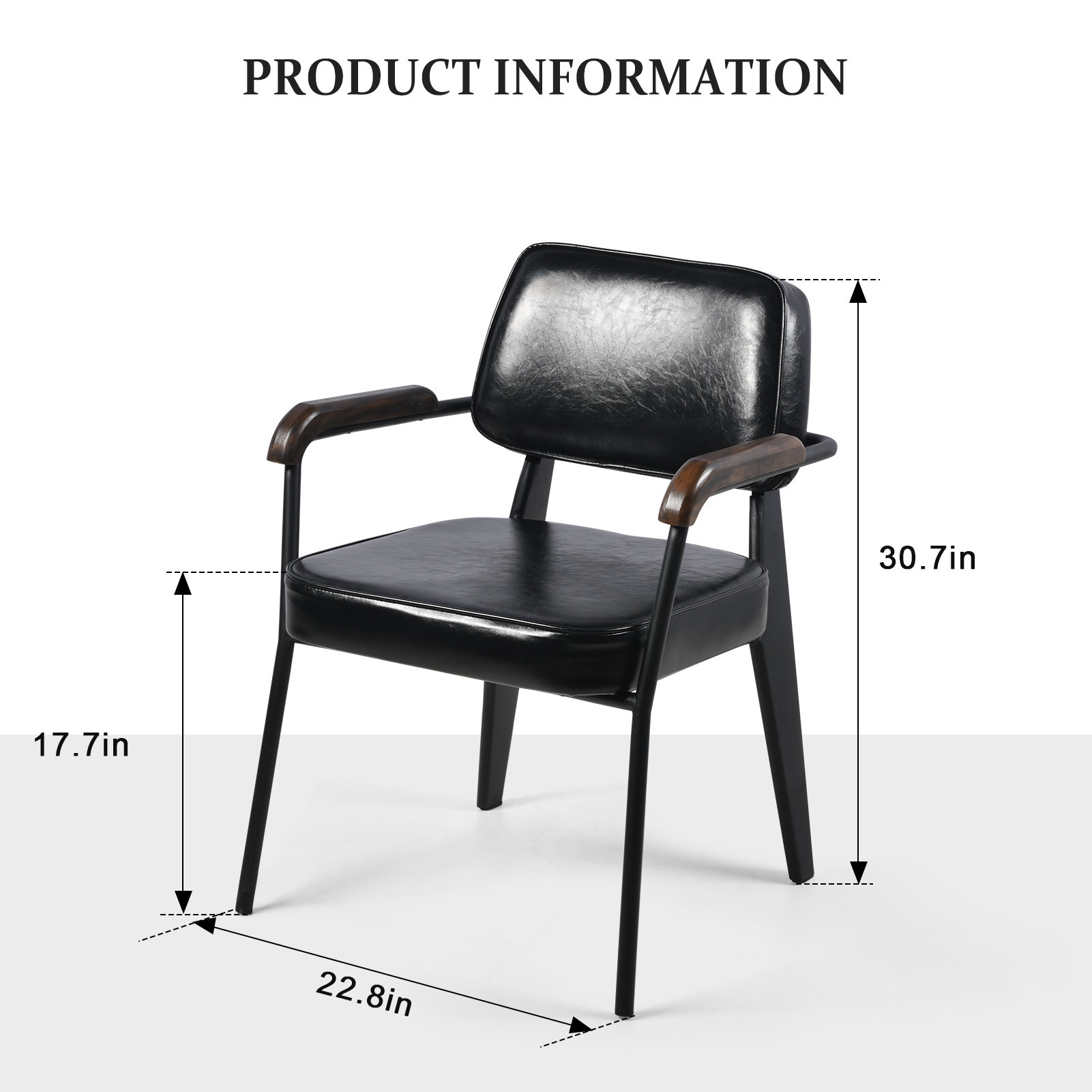 Topower Leather Seat Reception Chair with Metal Frame | Wayfair