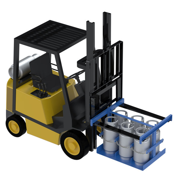 Vestil Fork Truck Lp Tank Caddy Holds 6 Tanks | Wayfair