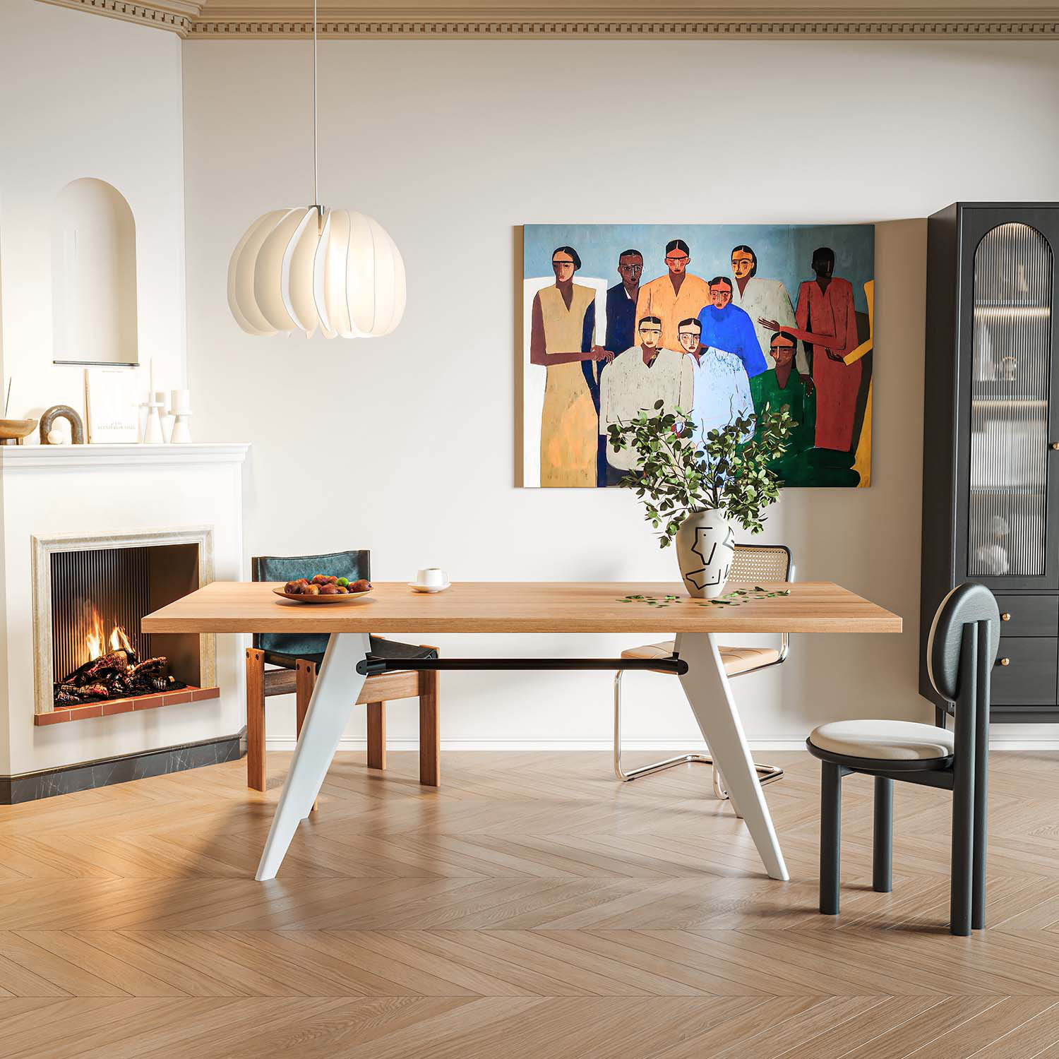 George Oliver Modern Solid Wood Dining Table | Wayfair