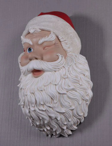 The Holiday Aisle® Santa Head Wall Decor Statue | Wayfair