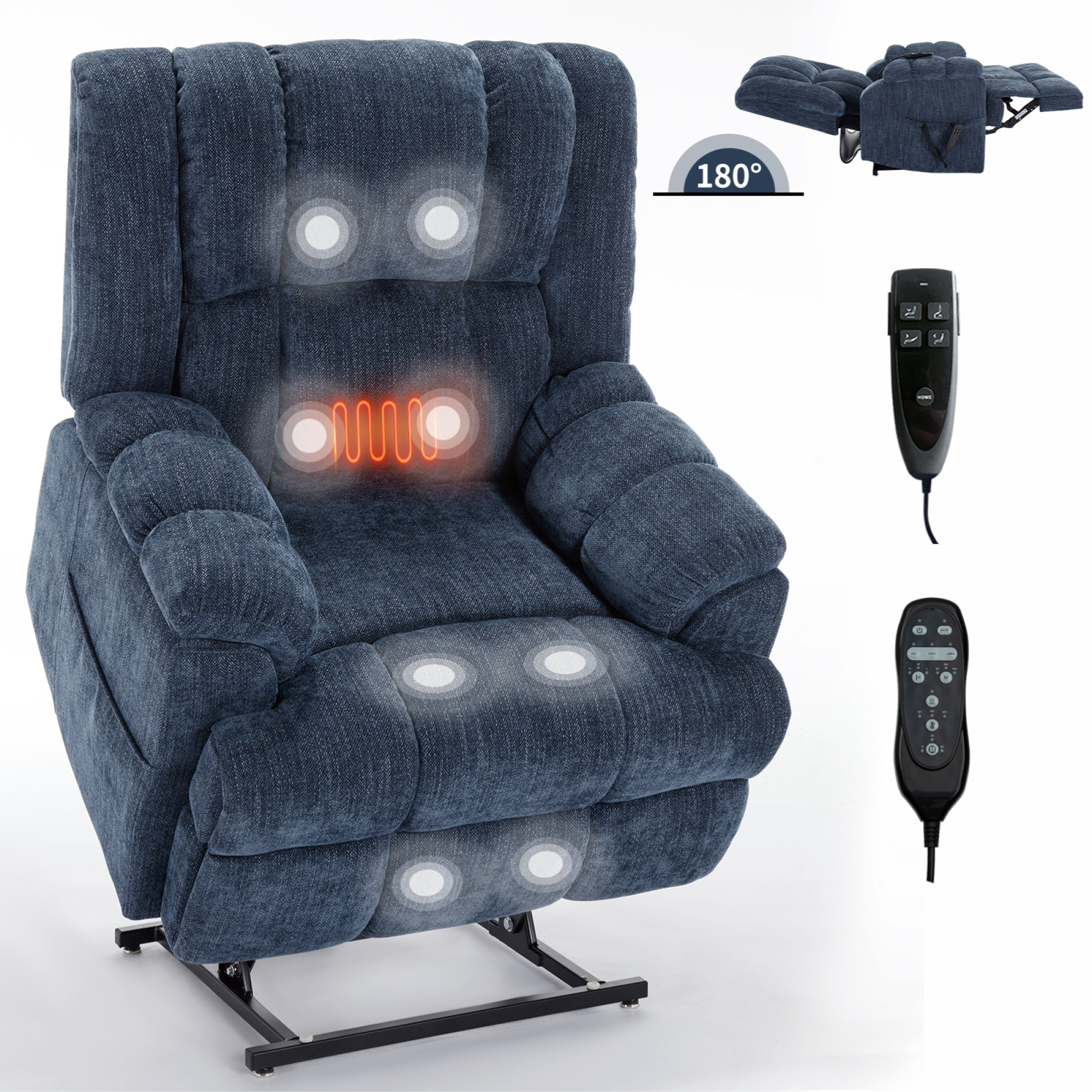 Hokku Designs Electric Lift Recliner For Seniors Dual Motor, Metal ...