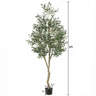 Latitude Run® 7 ft Artificial Olive Tree with Olives, Indoor Faux Tree ...