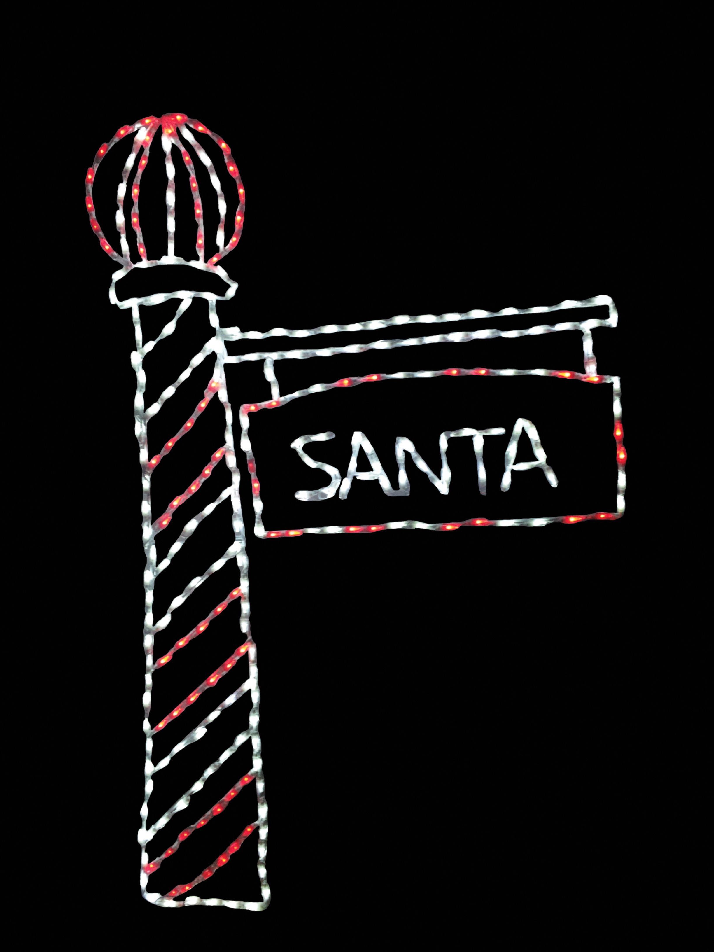 Brite Ideas Santa's Light Pole Lighted Display & Reviews | Wayfair