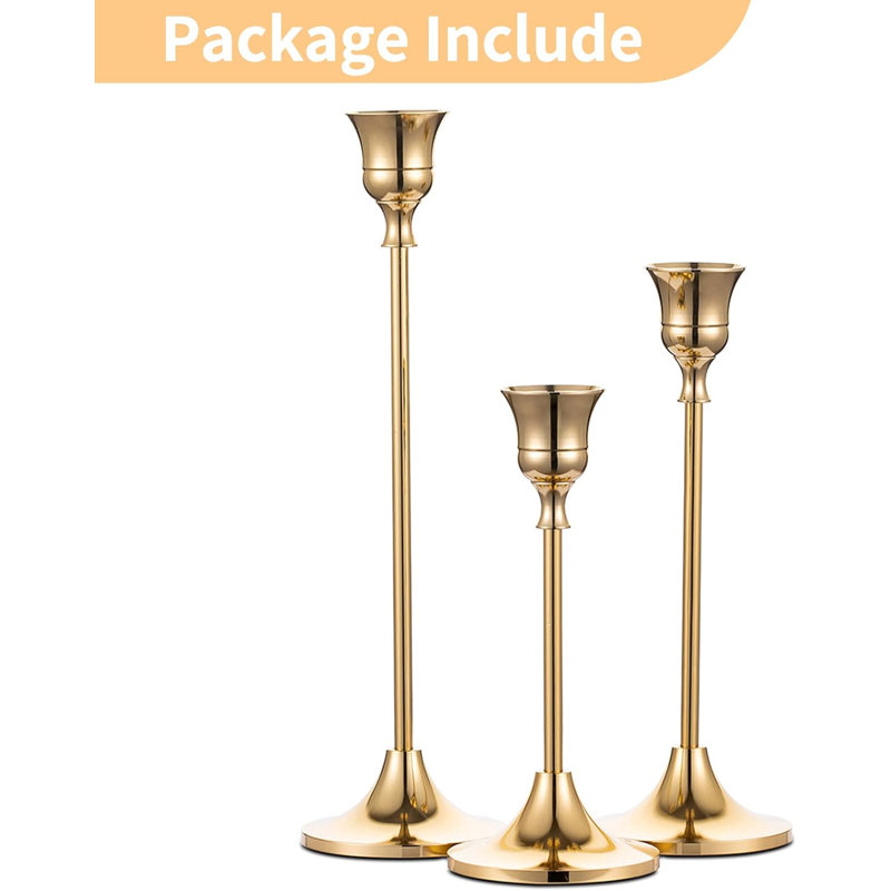 House of Hampton® Stainless Steel Candlestick & Reviews | Wayfair