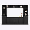 Red Barrel Studio® Minimalist Entertainment Wall Unit Set with Bridge ...