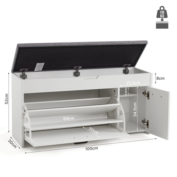 Latitude Run Hinze Storage Bench & Reviews | Wayfair.co.uk