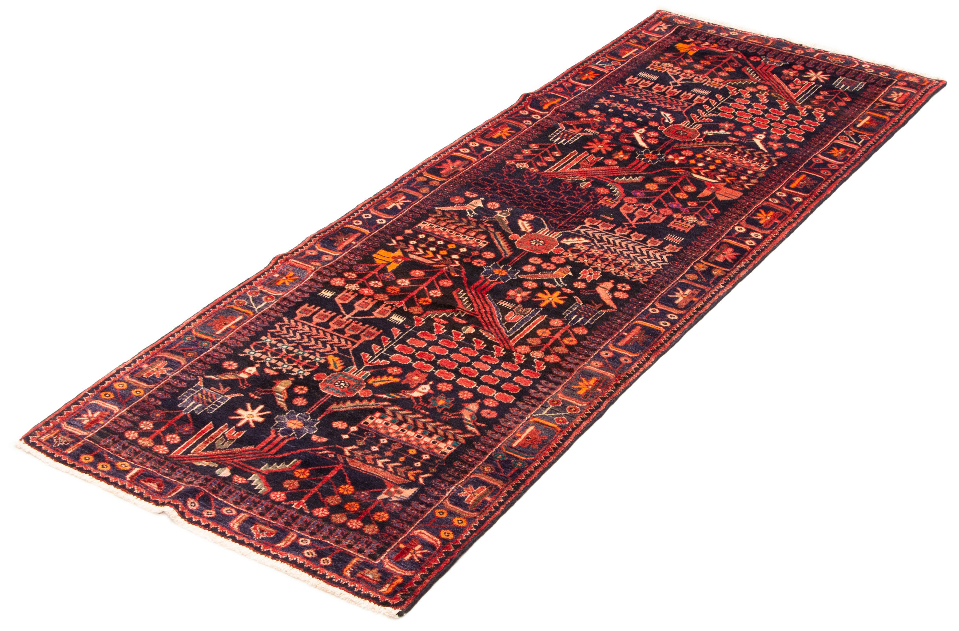 Bloomsbury Market Hand Knotted Anadol Dark Navy Wool Rug 3'7" x 9'7 ...