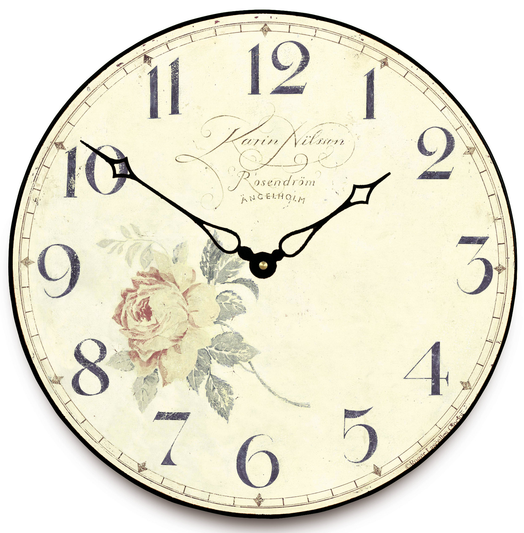 Fleur De Lis Living Achillee Karin Nilsson Angel Dial Wall Clock - 36cm ...