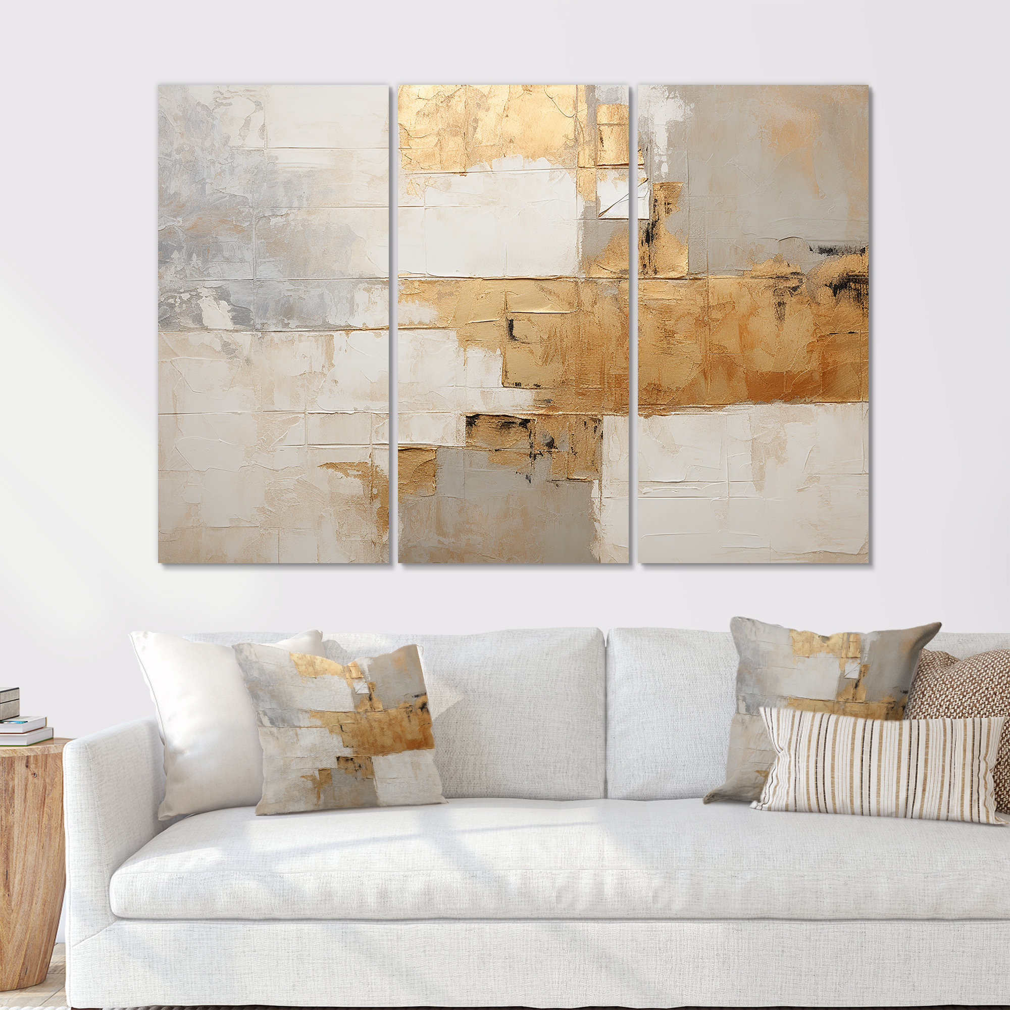 Ivy Bronx Simplicity Western - Abstract Collages Canvas Art Set | Wayfair