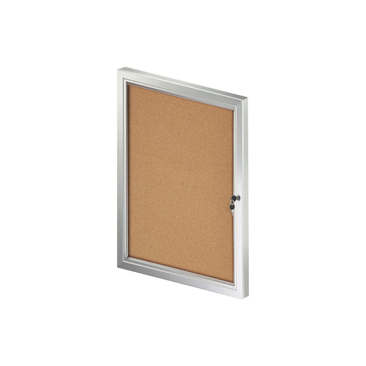 Azar Displays Small Enclosed Cork Bulletin Board w/ Lock & Key | Wayfair