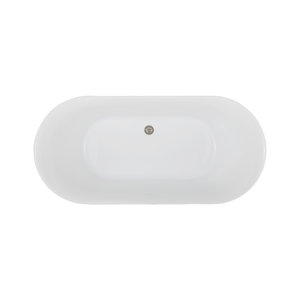 StreamlineBath 59.1'' x 27.6'' Freestanding Soaking Acrylic Bathtub ...