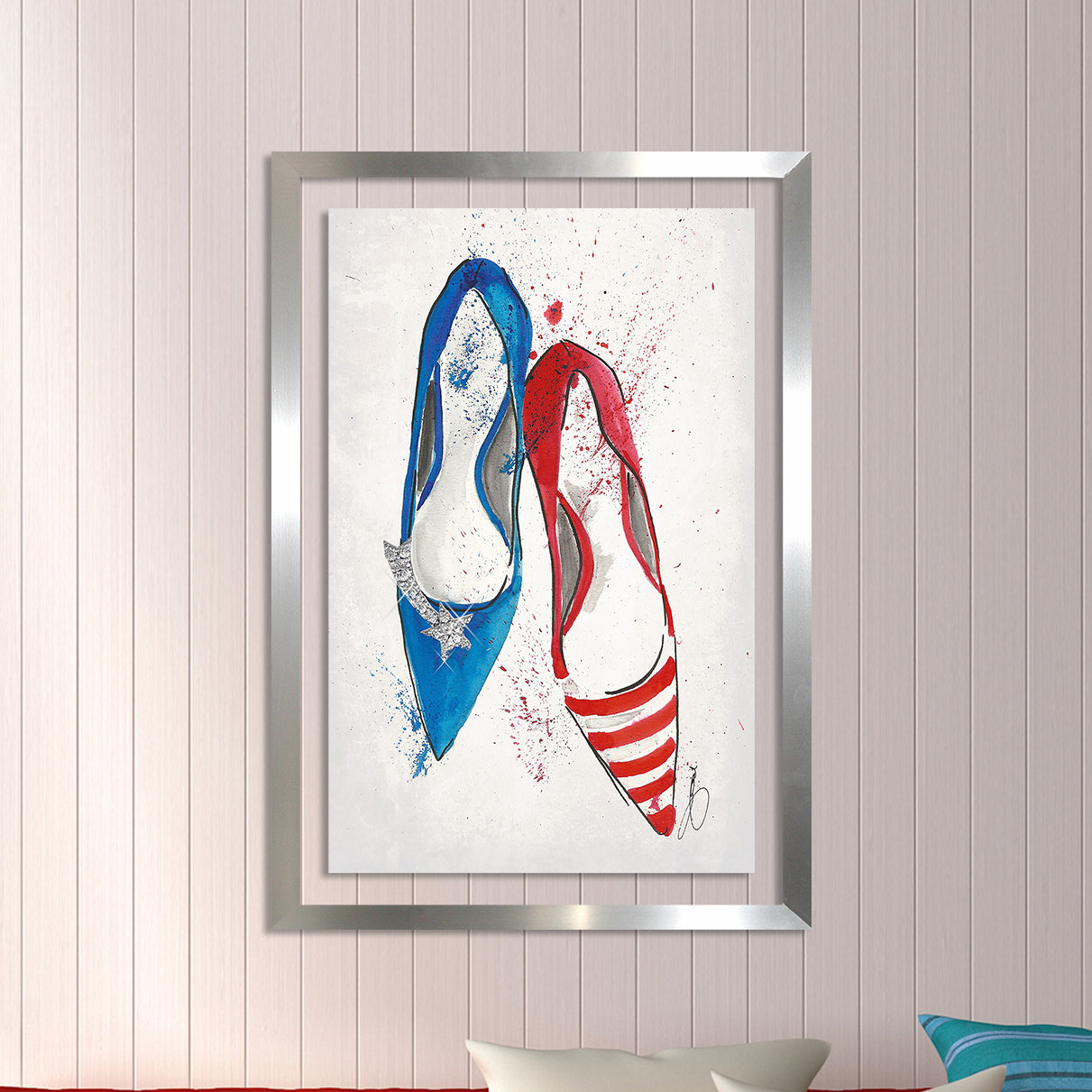 Picture Perfect International 'Red White and Fabulous 1' Painting Print ...