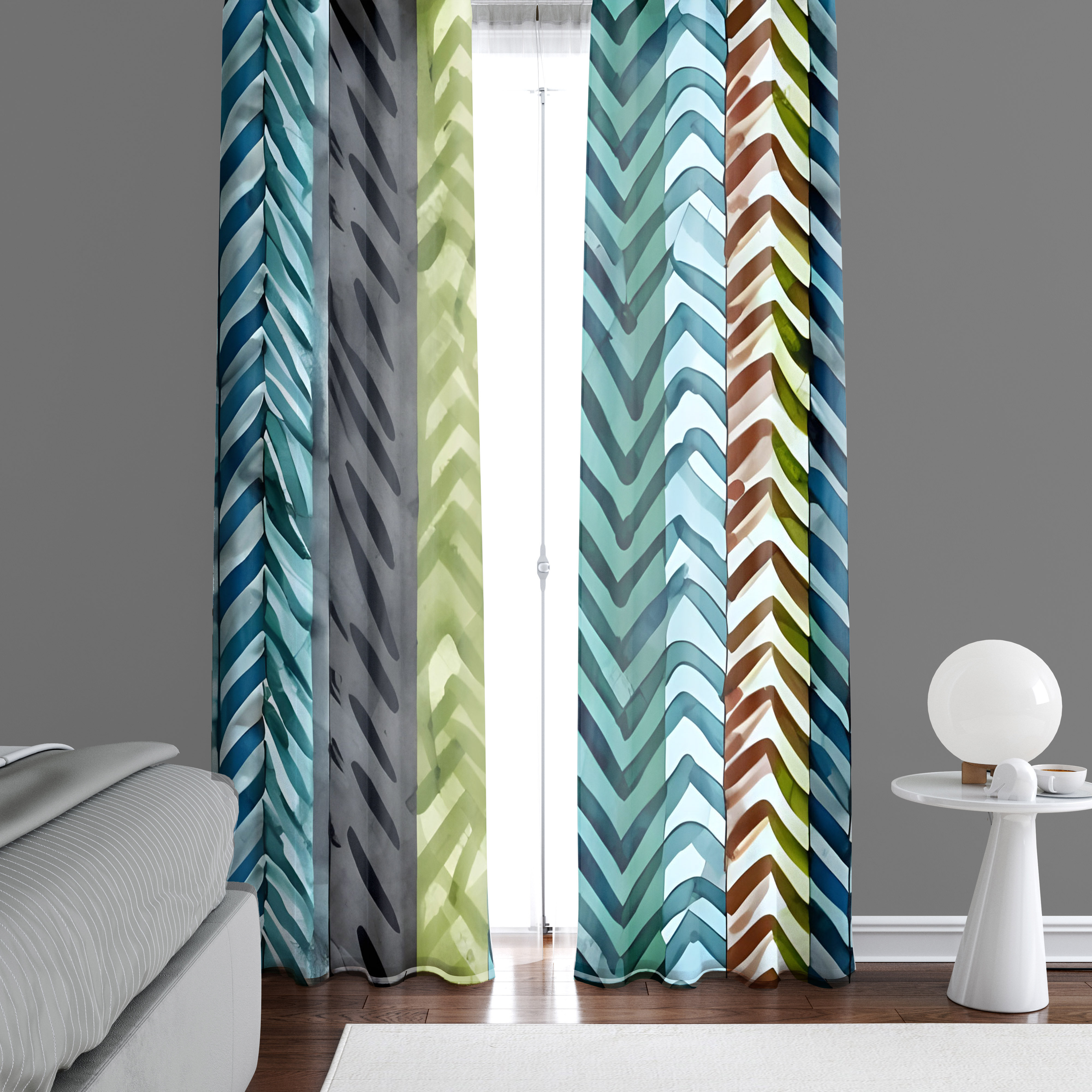 East Urban Home Davohn Polyester Semi-Sheer Curtain Pair | Wayfair