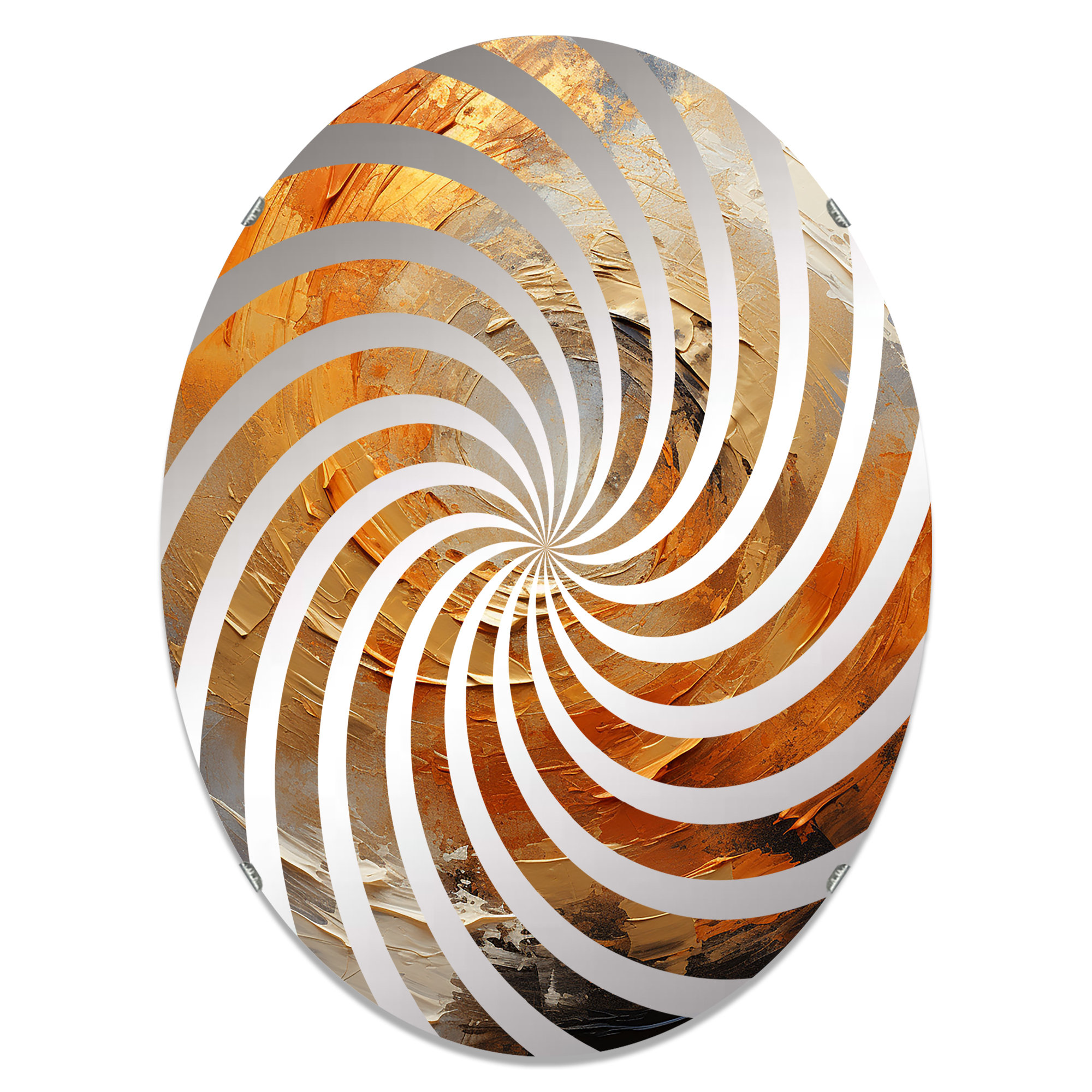 East Urban Home Gold Orange Desert Mirage Spiral - Vortex Decorative ...